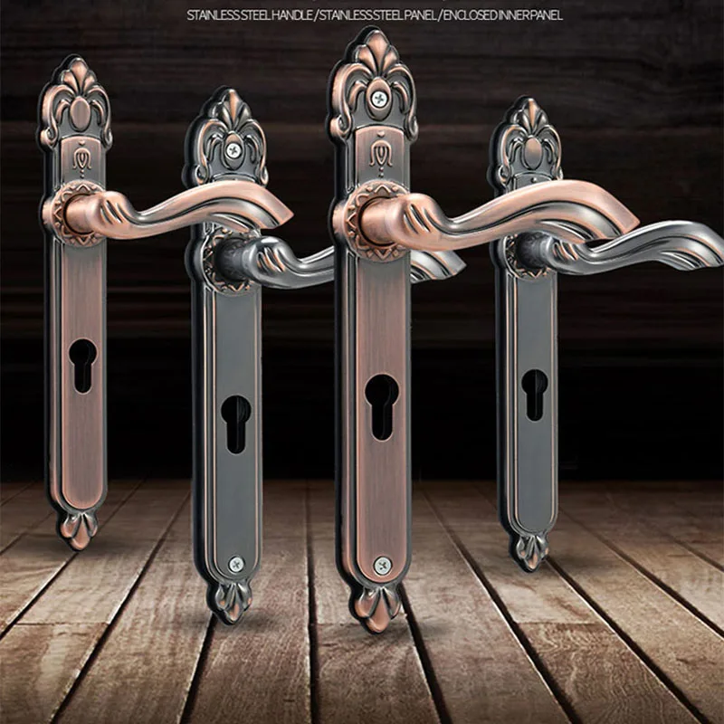 Narrow-Antique-Anti-theft-Entrance-Garden-Gate-Lock-Plate-Stainless ...