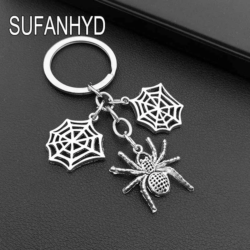 Spider-Keychain-Araneid-Animal-Key-Ring-Metal-Bat-Key-Chains-Halloween ...
