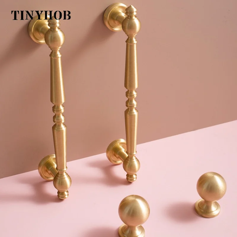 European-style-Vertical-lines-Solid-Brass-Drawer-Knobs-T-bar-Handle ...
