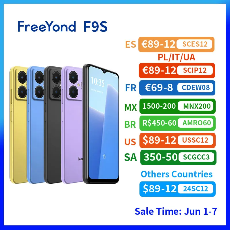 【World Premiere】FreeYond F9S Smartphone 2GB+2GB Extended Ram 64GB ROM ...