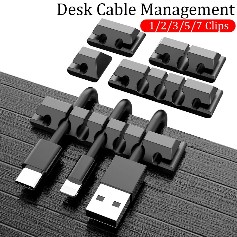 Silicone-USB-Cable-Organizer-Desktop-Management-in-Car-Home-Office-Wire ...