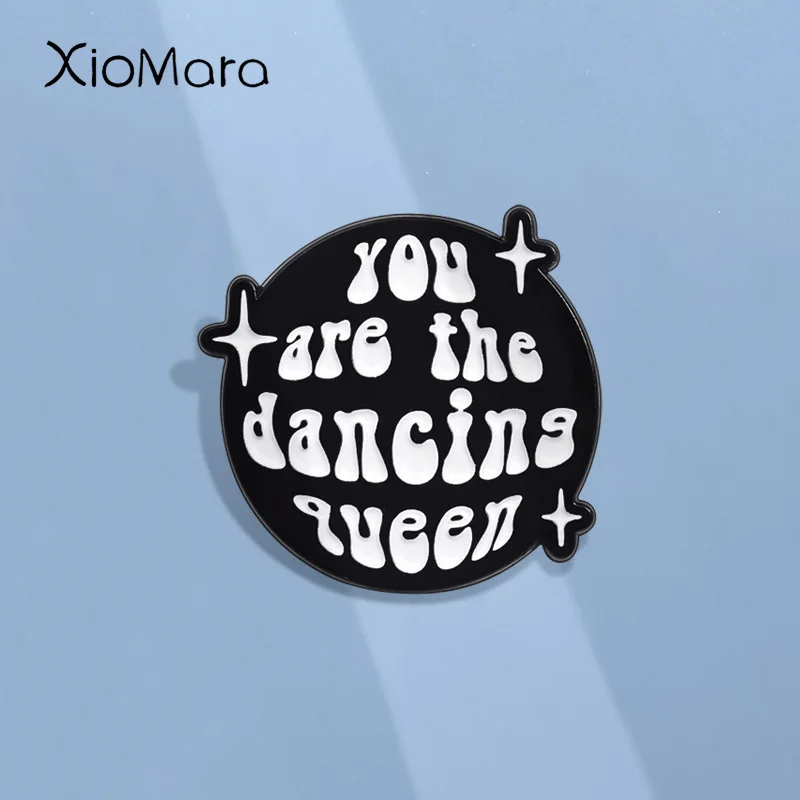 Black-Disco-Ball-Enamel-Pins-Custom-You-Are-The-Dancing-Queen-Brooches ...