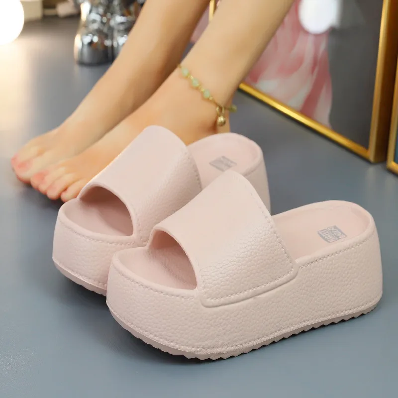 Summer-2024-New-Solid-Color-Elevated-Thick-Women-s-Slippers-Comfortable ...