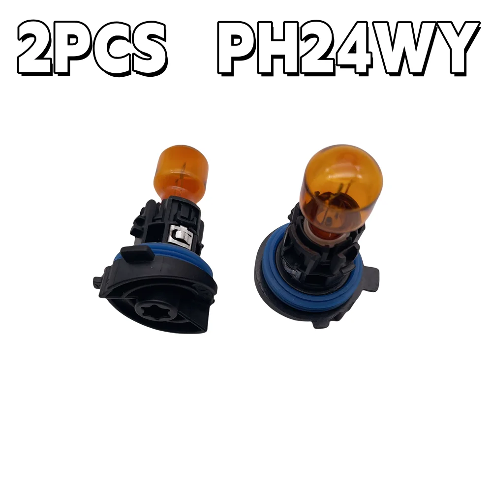 1/2PCS High accuracy Original White Amber PH24WY PH24W For Peugeot 3008 ...