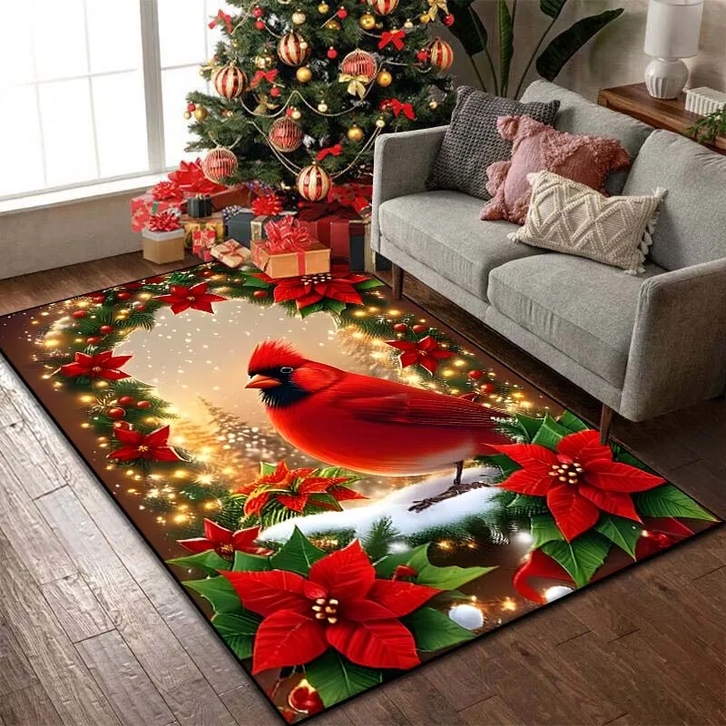 15-Size-Christmas-Bird-Cardinal-Pattern-Rug-Carpets-Bedroom-Living-Room ...