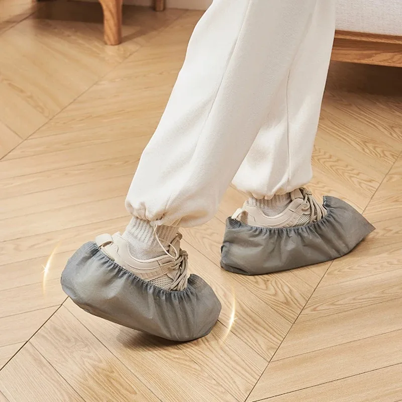 100 Count Disposable Boot Shoe Covers Non-Slip Stretchy Foot Booties ...