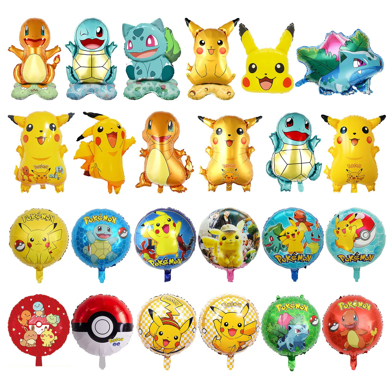 Generic Kawaii Anime Pokemon Balloon Cute Cartoon Aluminum Film Balloon ...