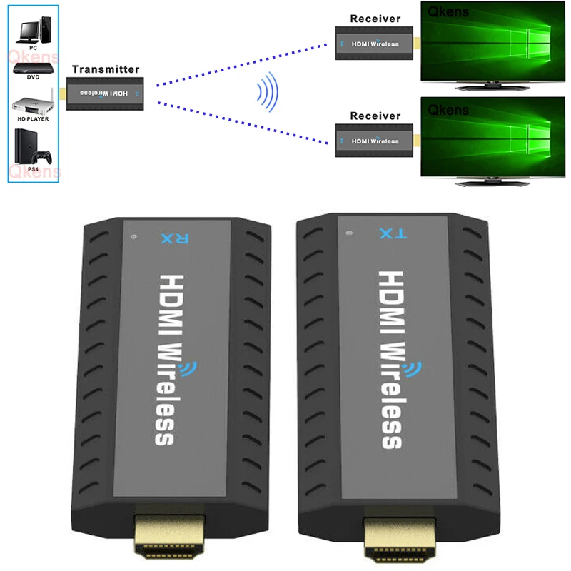 50M Wireless Transceiver Video Sender Empfänger HDMI Extender TV Stick ...