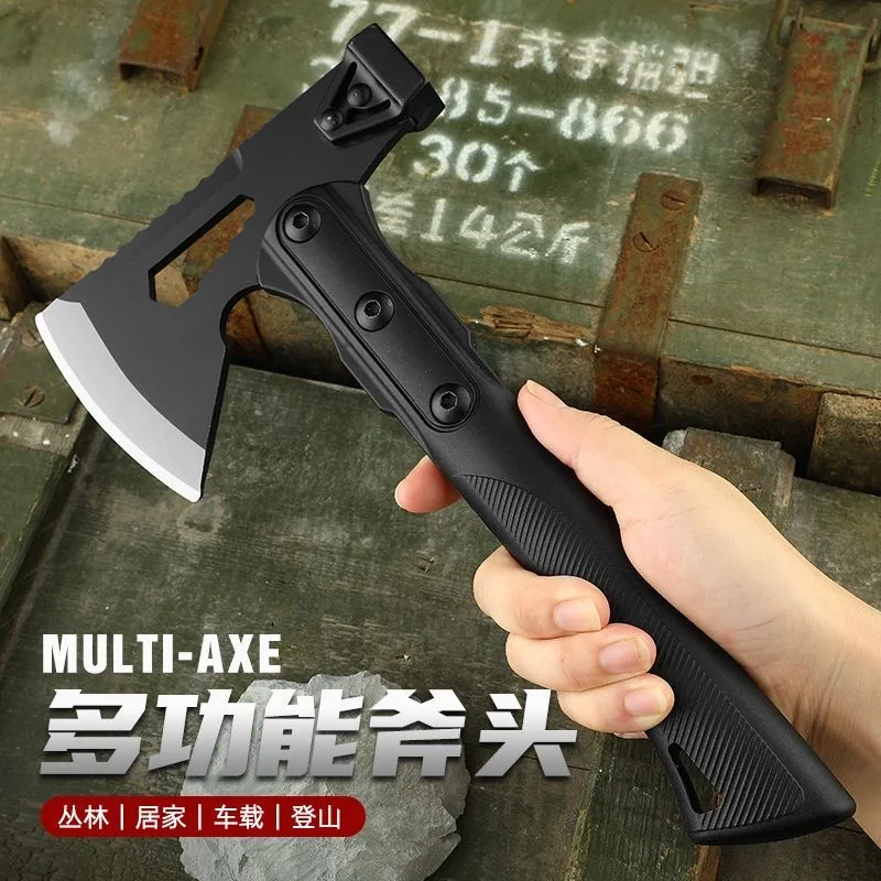 K-fuzi1 Hache multifonction en acier inoxydable avec poignée ergonomique hache de montagne ...