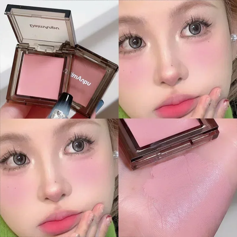 Monochrome Creamy Blush Palette Waterproof Moisturizing Make-up Blusher ...