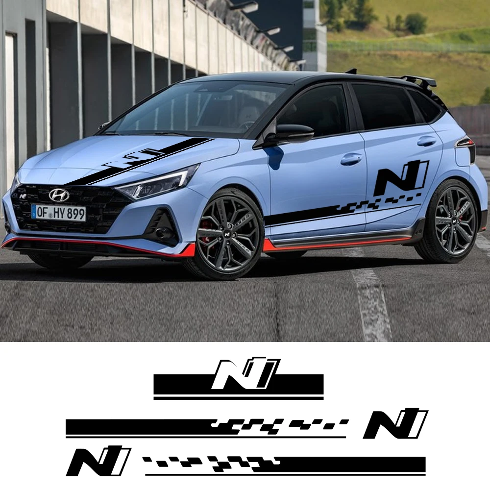 Car-Hood-Bonnet-Door-Vinyl-Side-Strips-N-Line-Stickers-Decal-For ...