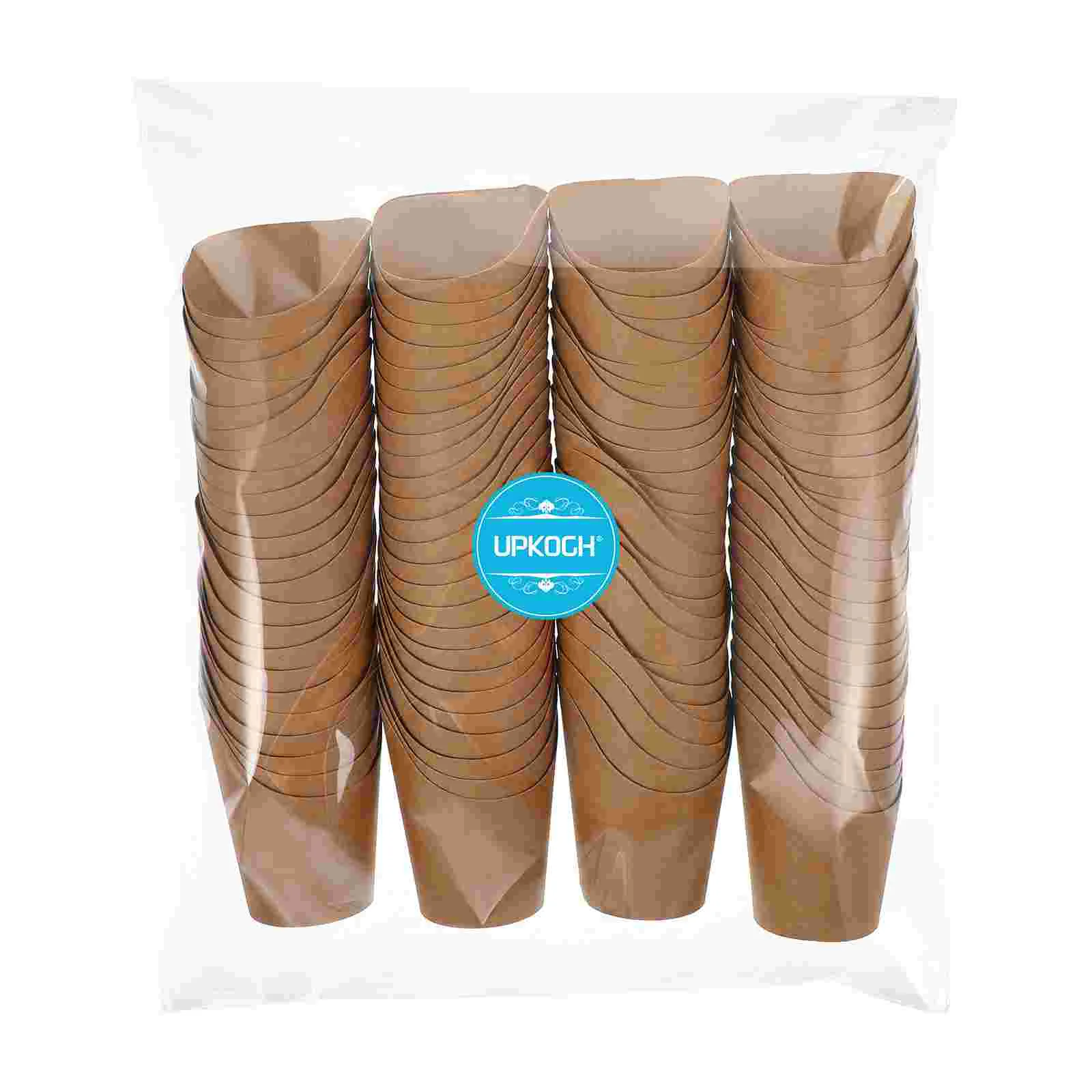 Kraft Paper Cup 14oz Popcorn Boxes Disposable Take-out Party Holder for ...