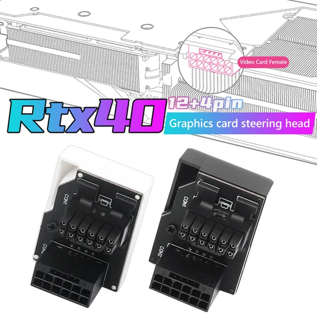180 Degree Power Supply Adapter 16Pin(12+4PIN) ATX3.0 GPU Power Supply ...