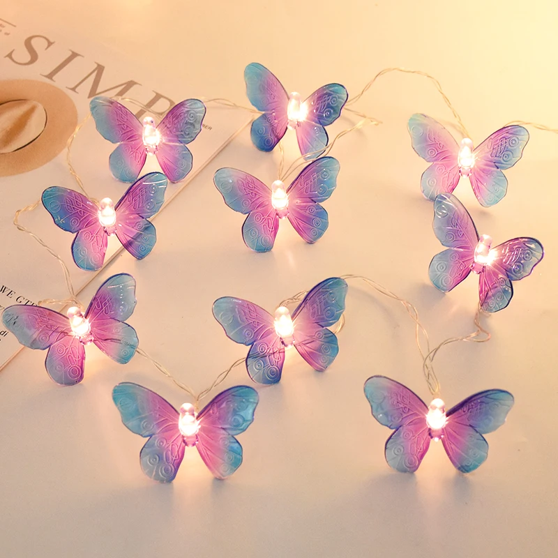 1-5M-10LED-Butterfly-Fairy-Light-Strings-Garland-Girls-Butterfly ...