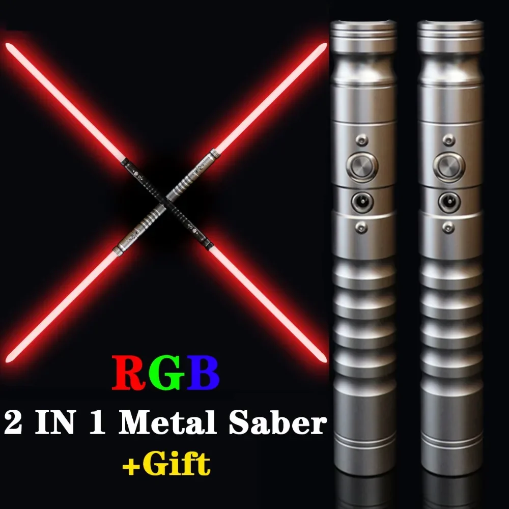 Double-edged-Laser-Sword-RGB-7-Colors-Change-LED-Lightsaber-Two-In-One ...
