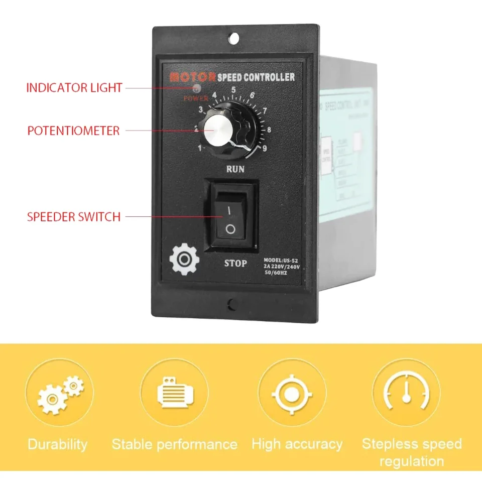 12v Motor SS-22 Electric Motor Speed Controller Speed Control Unit AC ...