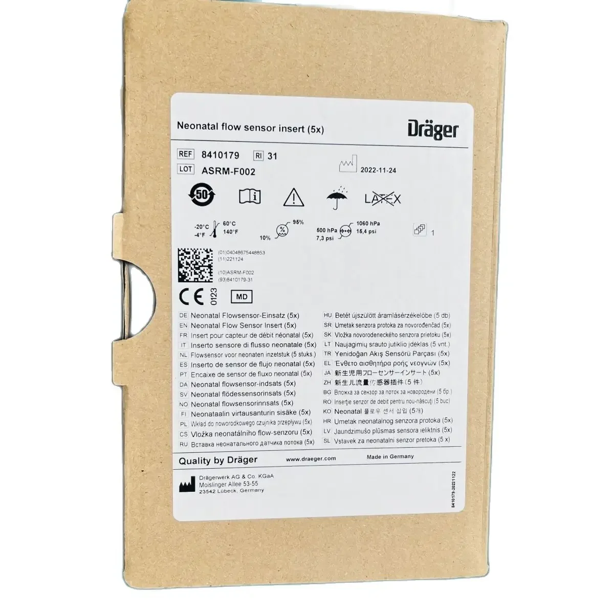 8410179 Drager Neonatal Flow Sensor Insert For Babylog8000 By Draeger ...