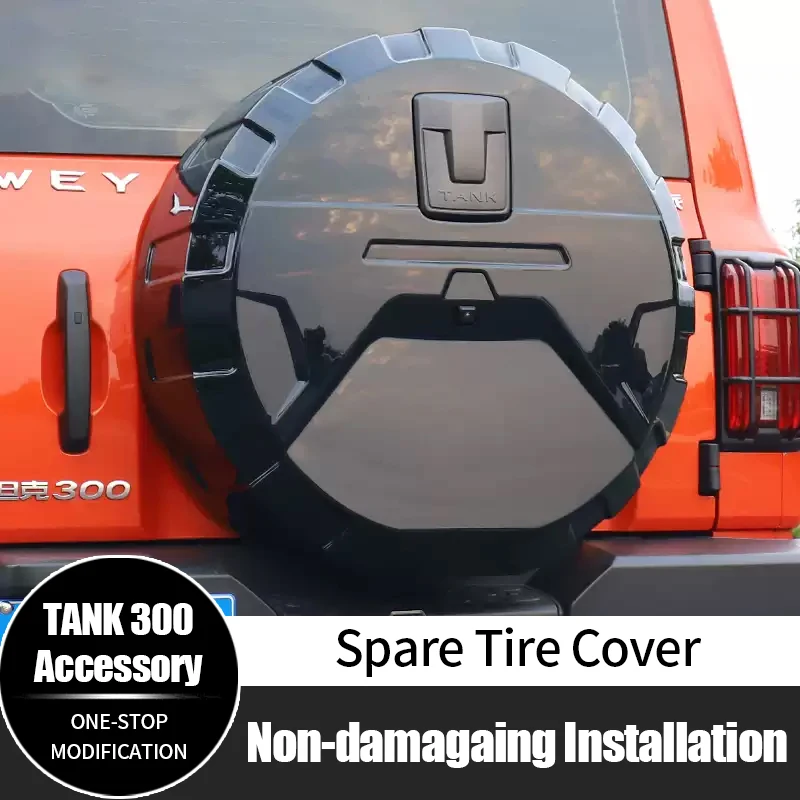 For GWM Tank 300 Spare Tire Cover ABS Full Cover With Logo Waterproof ...
