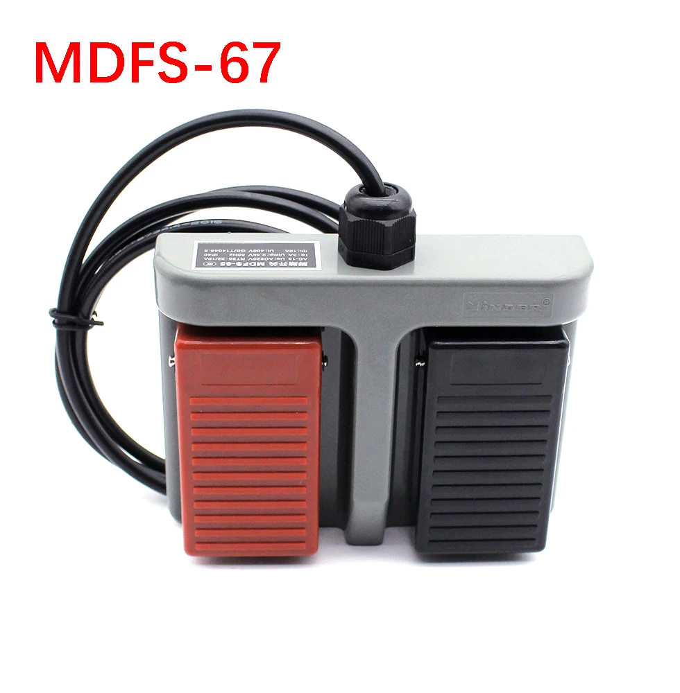 Large Size 1PCS Foot Switch MDFS-67 Dual Foot Switch 2-Meter Long with ...