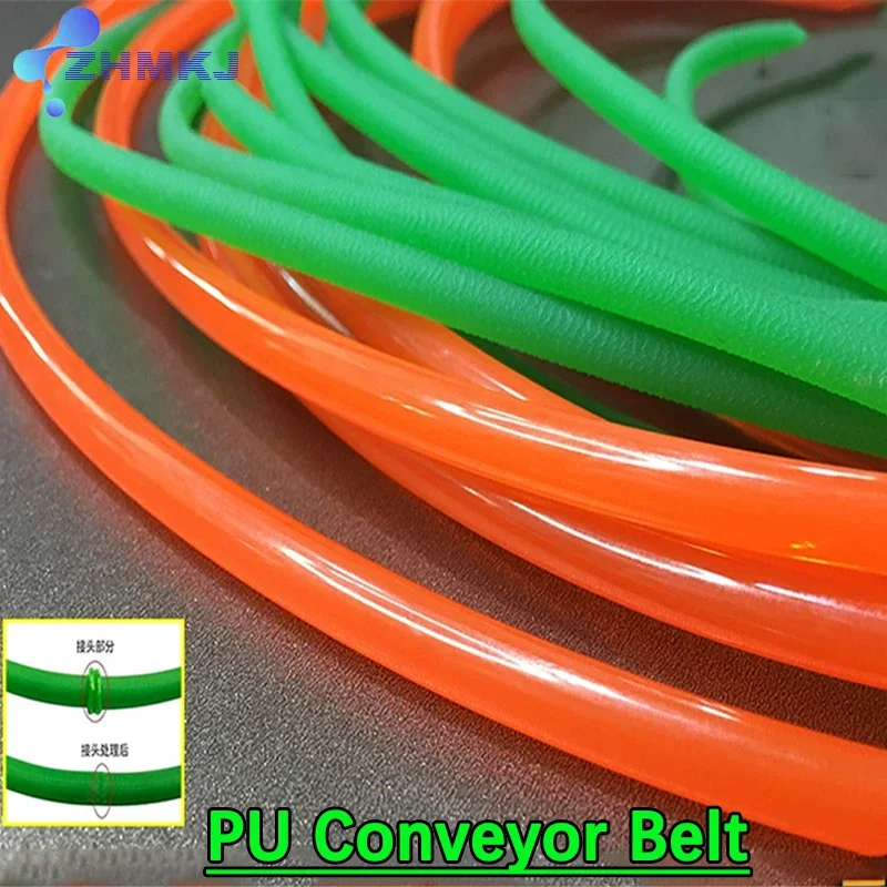 Green-Red-Polyurethane-Conveyor-Belts-Round-PU-Drive-Belt-Meltable-Cord ...