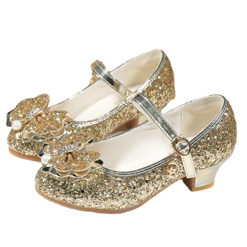 Belle-Princess-Dress-Shoes-for-Girls-Golden-Heeled-Shoes-for-Girls-Kids ...