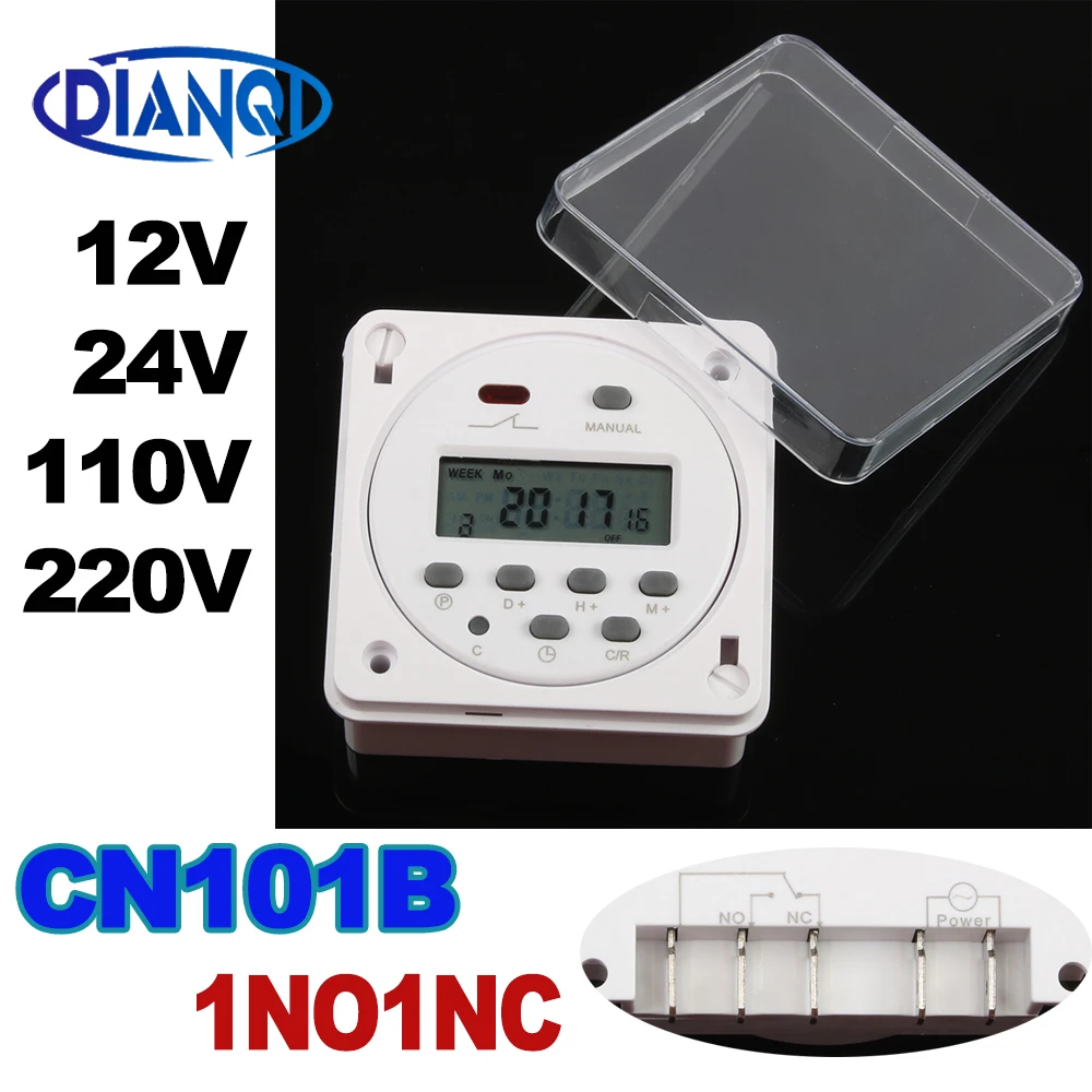 CN101B-AC-12V-24V-110V-220V-Digital-LCD-Power-Timer-NO-NC-Programmable ...