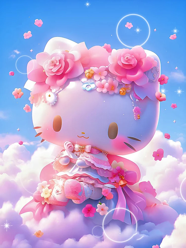 Handmade-DIY-Sanrio-Diamond-Painting-Kit-Water-Diamond-HelloKitt-Cross ...