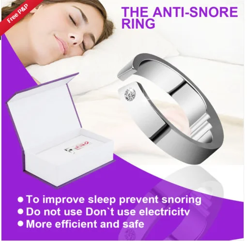 Anti Snoring Ring Stopper Apnea Sleeping Breathe Aid Acupressure ...