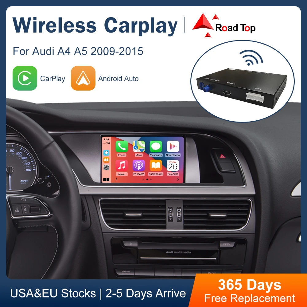 Wireless Apple Carplay Android Auto Interface For Audi A4 A5 Q5 2009-2015, With Airplay Mirror ...
