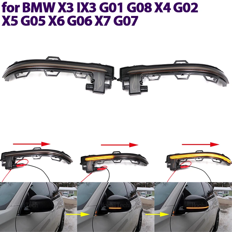 Smoked LED Dynamic Turn Signal Light Side Mirror Flashing Light for BMW ...