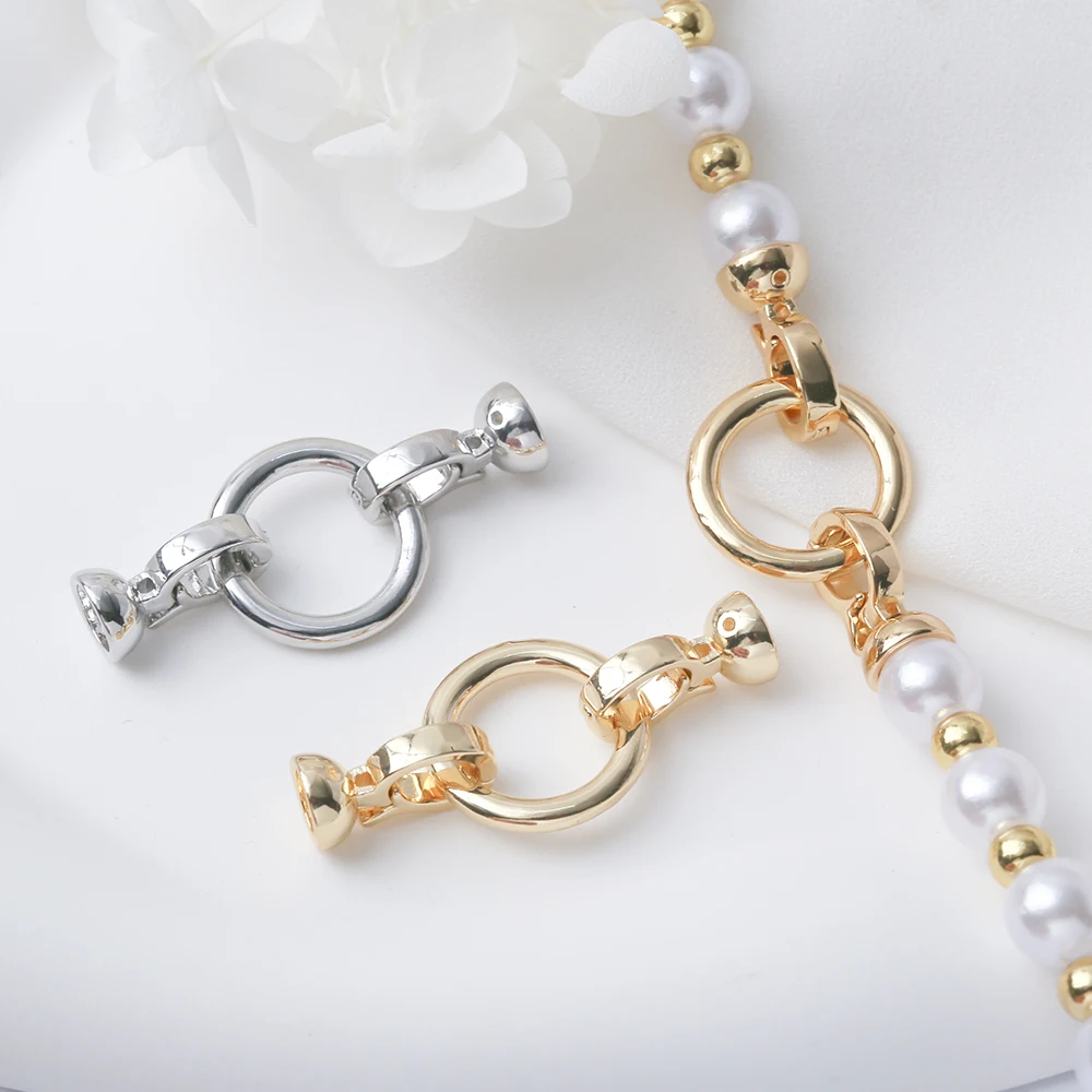 Bracelet-Enhancer-Clasp-Connector-With-End-Caps-Brass-Gold-Plated ...