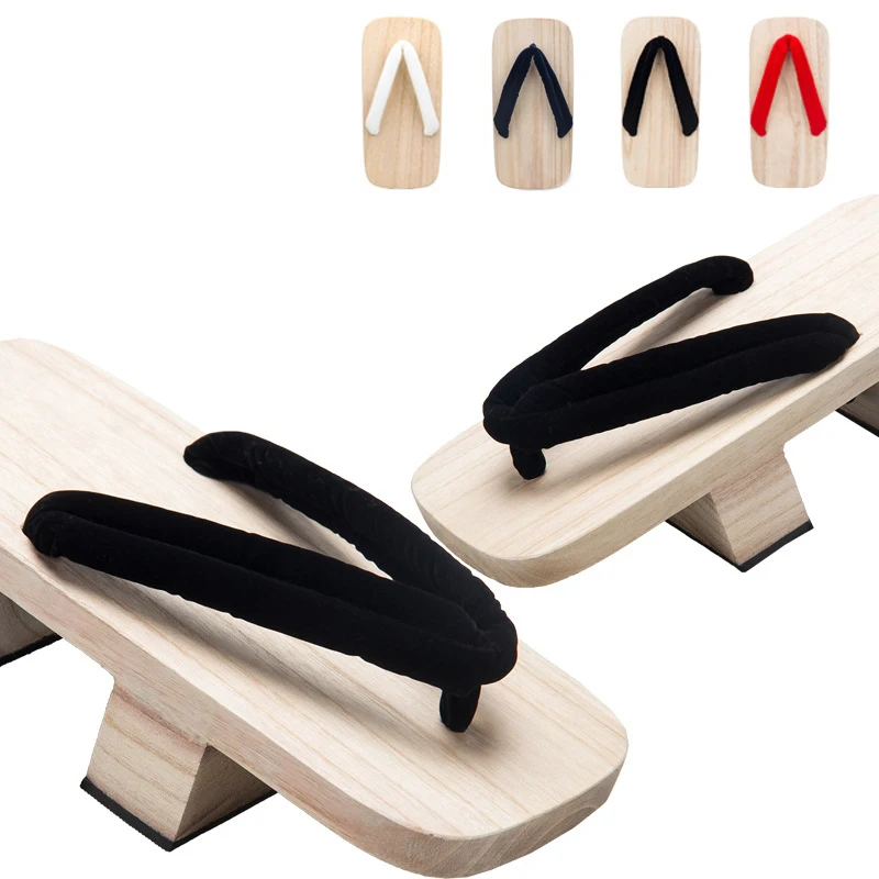 Japanese Style Wooden Clogs Casual Flip Flops Tabi Socks Slippers ...