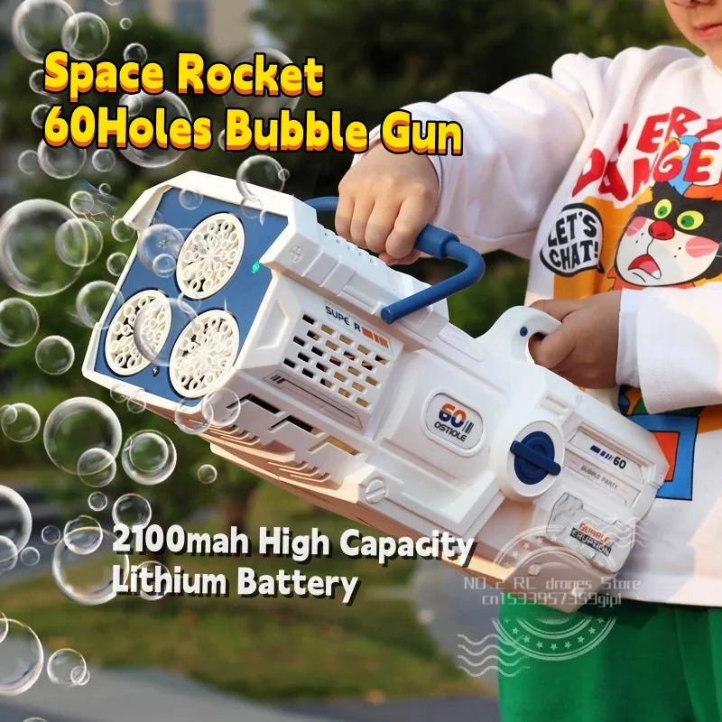 Fully-Automatic-Electronic-Bubble-Gun-60-Holes-Handheld-Electric-Wedding-Soap-Water-Machine-Kids ...
