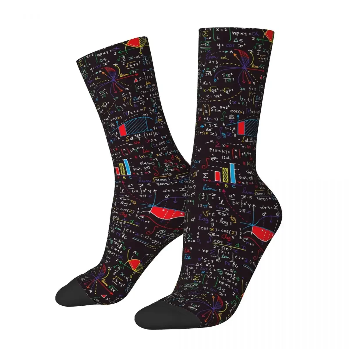 Colorful Math Formulas Socks Harajuku Sweat Absorbing Stockings All ...
