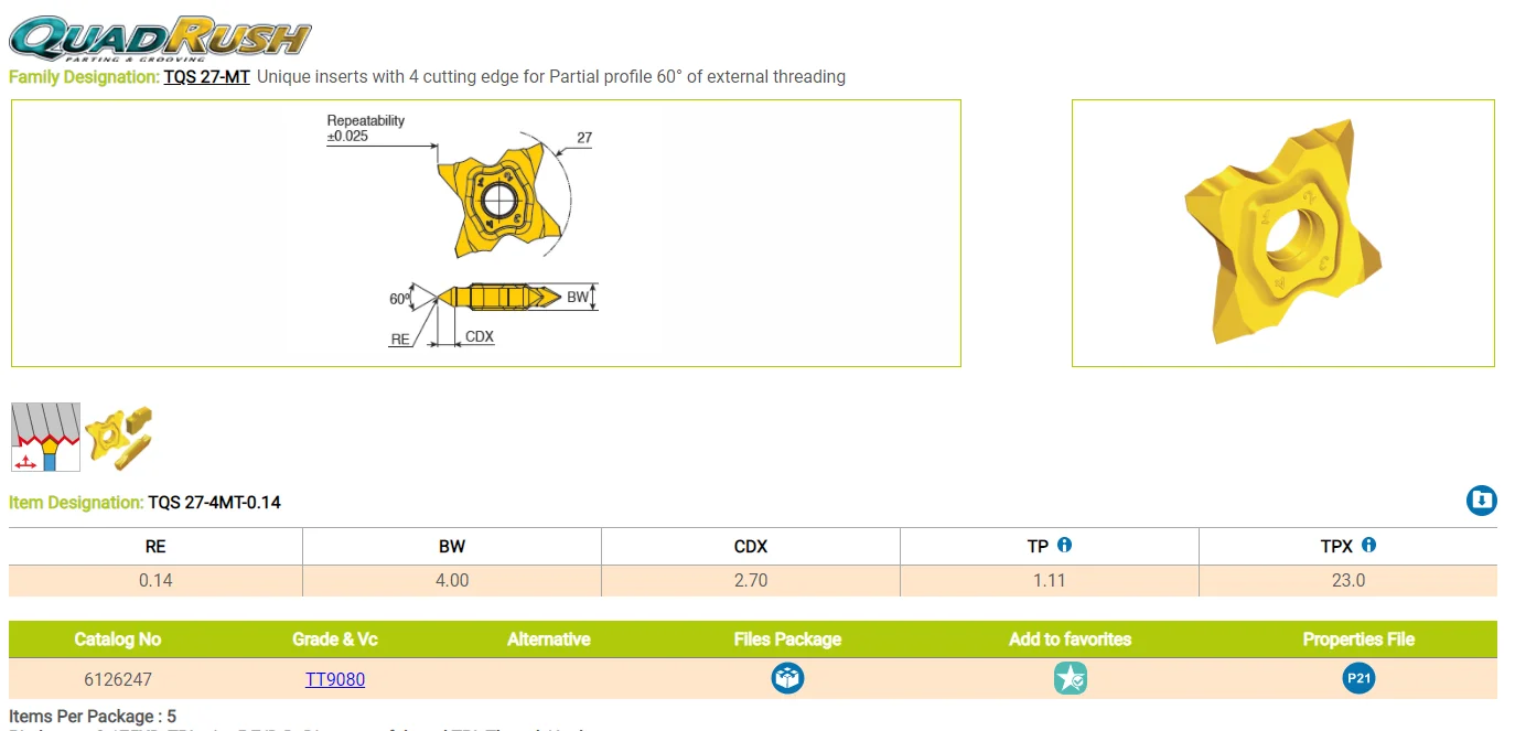ORIGINAL 5PCS CARBIDE INSERT TQS 27 4MT 0.14 TT9080| | - AliExpress