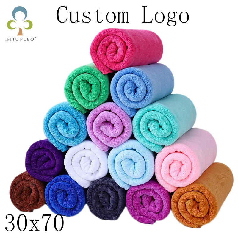 30x70cm-Custom-LOGO-Towel-Free-Laser-Embossing-Lettering-Microfiber ...