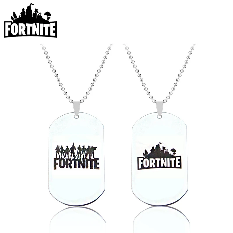 Collier-Fortnite-Anime-en-acier-inoxydable-tiquette-volante-artisanat ...