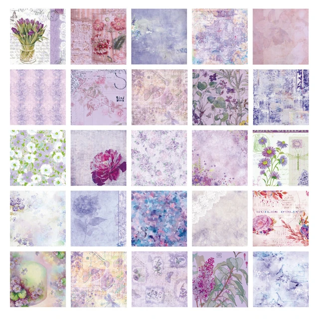 Vintage Purple Scrapbook Paper