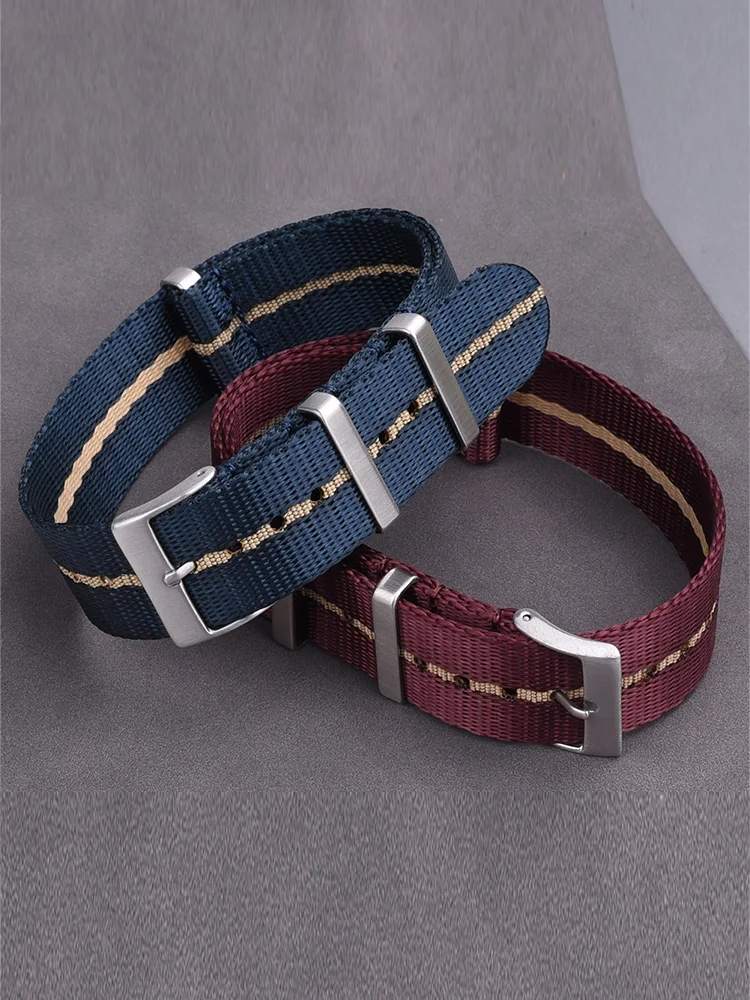 20mm 22mm Military Nylon Watch Band - Heavy Duty Army Sport Strap for ...