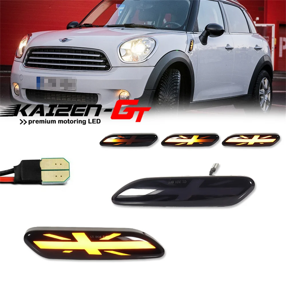 Union-Jack-Sequential-Amber-LED-Car-Front-Side-Marker-Turn-Signal ...