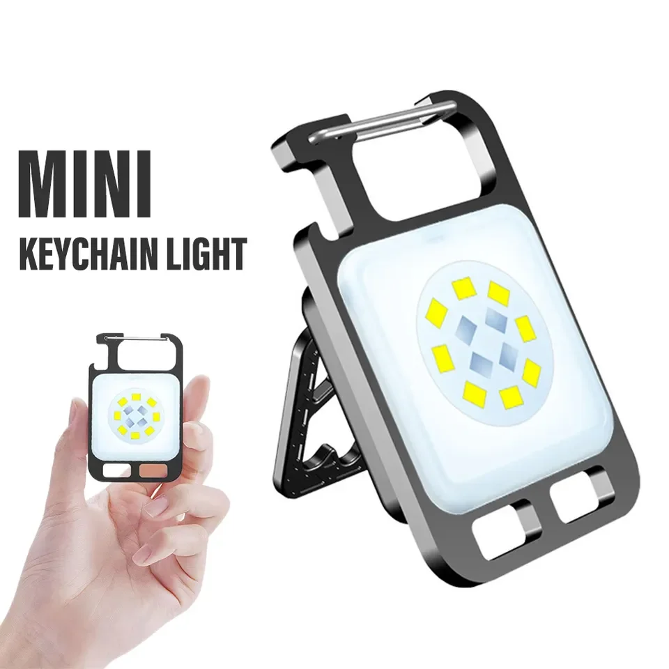Mini-Keychain-Handy-Flashlight-USB-Rechargeable-Powerful-Pocket-Work ...