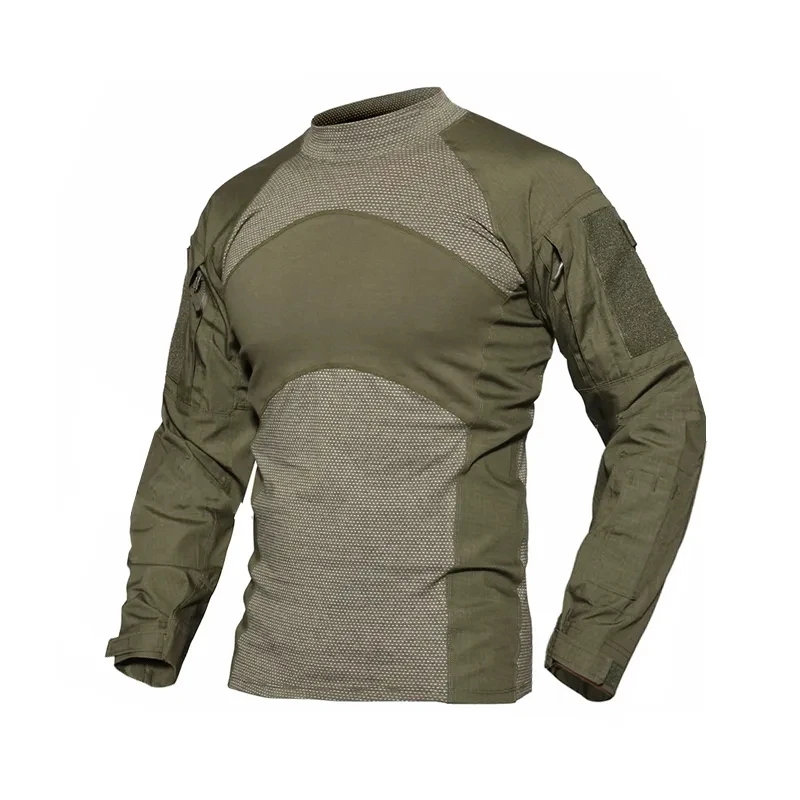 Men Spring Summer Tactical T-shirt Army Combat Airsoft Tops Long Sleeve ...