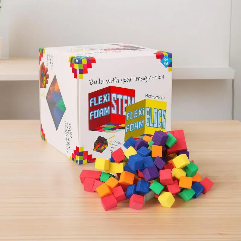 Sticky Cubes Soft Foam Blocks Stacking Foam Bricks Construction ...