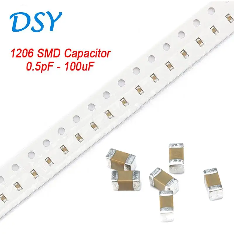 100PCS-1206-SMD-Capacitor-0-5pF-100uF-10pF-100pF-1nF-10nF-15nF-100nF-0-1uF-1uF.jpg