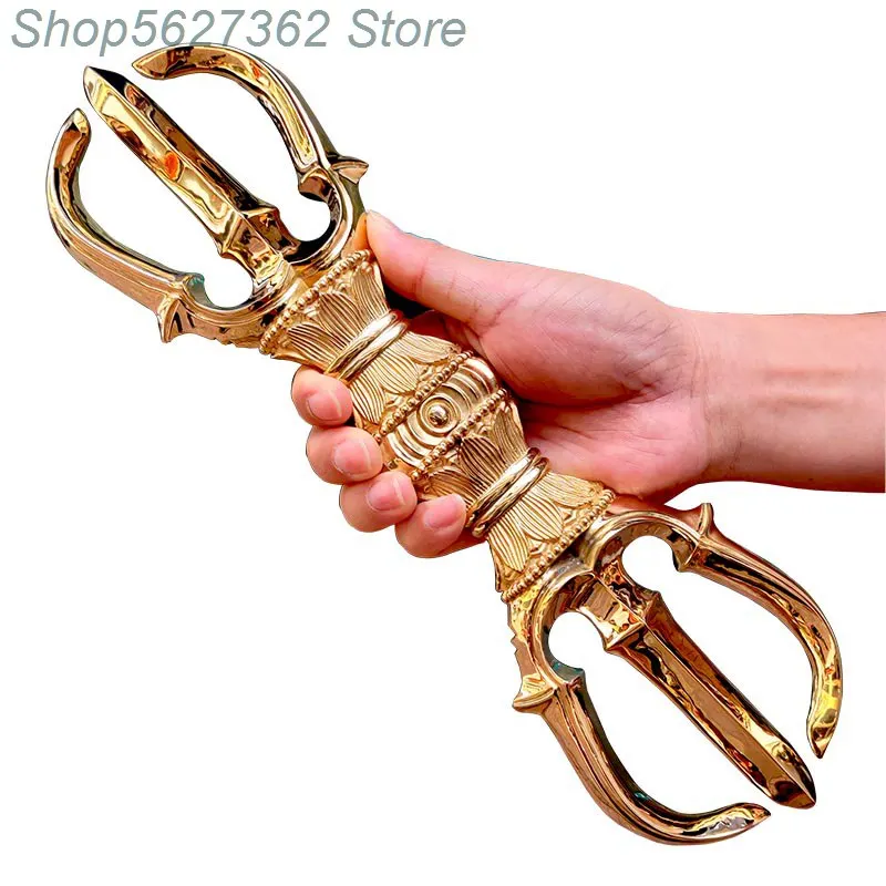 Exquisite-Handmade-Copper-brass-Sankosho-Three-pronged-Vajra-statue ...