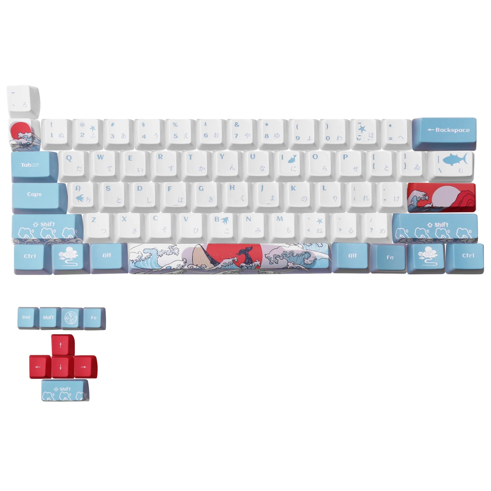 60-PBT-Keycaps-Set-profil-untuk-MX-switch-Keyboard-Gaming-mekanis-GK61 ...