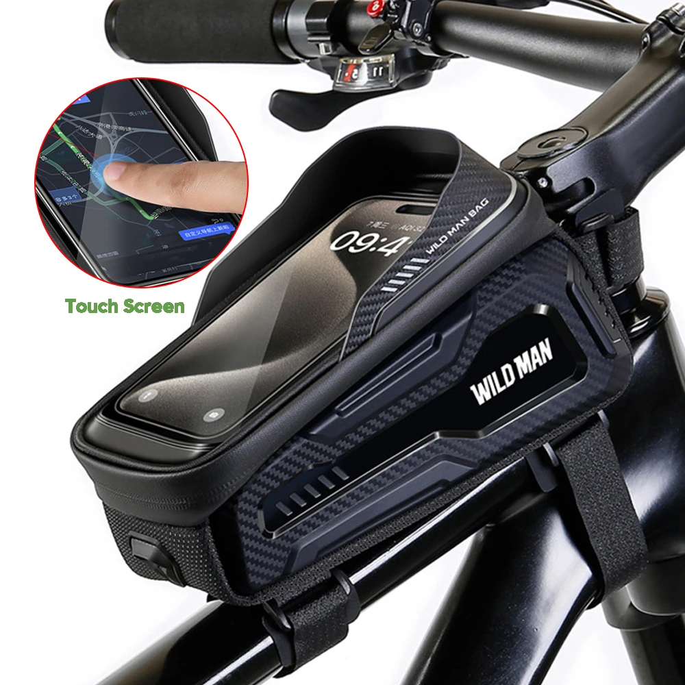 1L-Bicycle-Front-Frame-Bag-Touch-Screen-Waterproof-Phone-Case-Upper ...