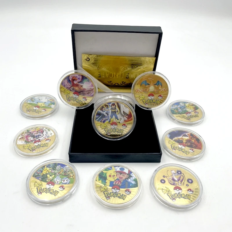 Box-packed-Pokemon-Gold-Coins-Metal-Mewtwo-Coins-Anime-Commemorative ...