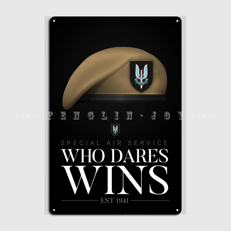 British-Sas-Who-Dares-Wins-Metal-Plaque-Poster-Mural-Wall-Decor-Cinema ...