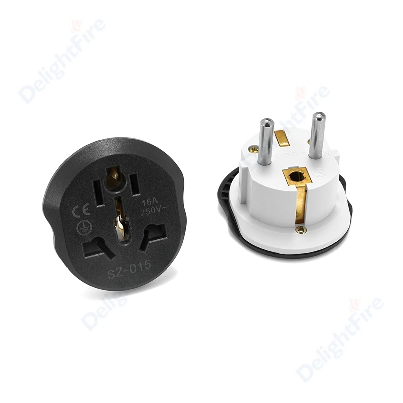 EU-Plug-Adapter-US-To-EU-Plug-Adapter-16A-250V-Universal-Travel-Adapter ...